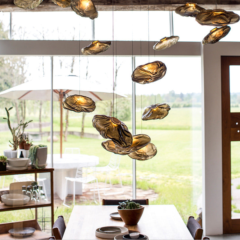 Fiberglass Clouds Minimalist Glass Pendant Light Lamp Simple Ceiling ...