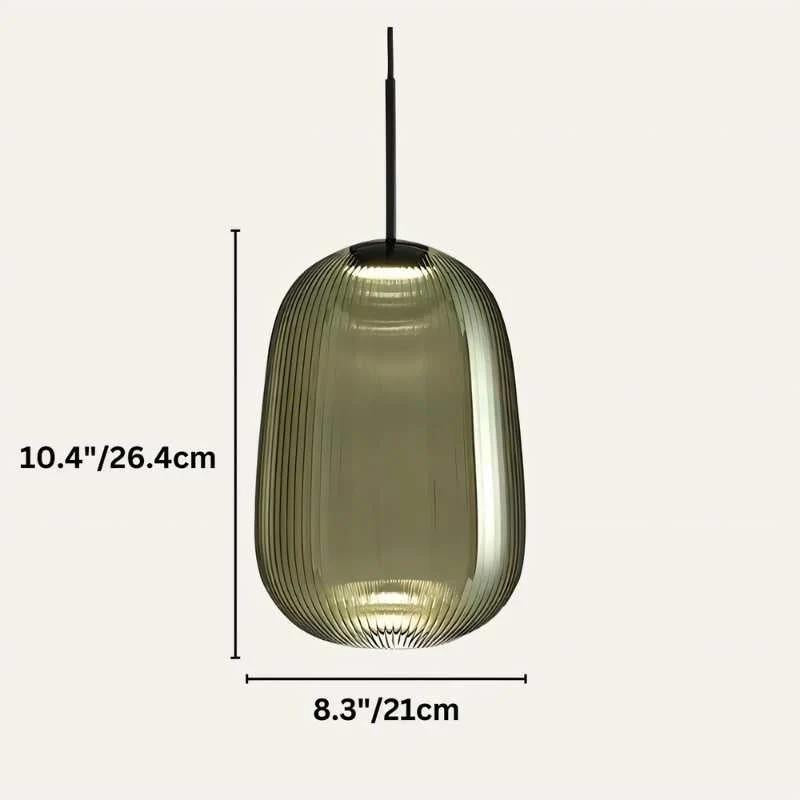 Colored Texture Glass Chandelier LED Pendant Lighting | heparts
