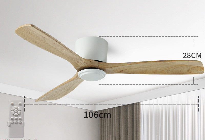Modern Home Ceiling Fan Lamp with Lights Remote and Wall Control, Flush ...
