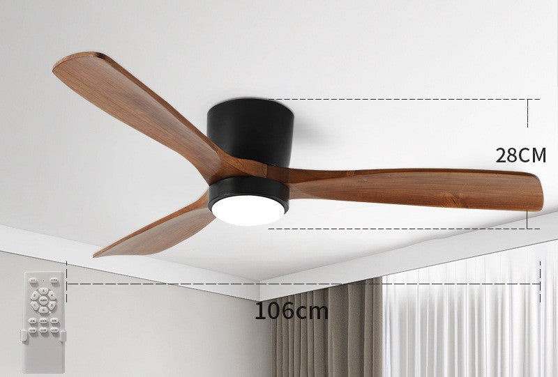 Modern Home Ceiling Fan Lamp with Lights Remote and Wall Control, Flush ...