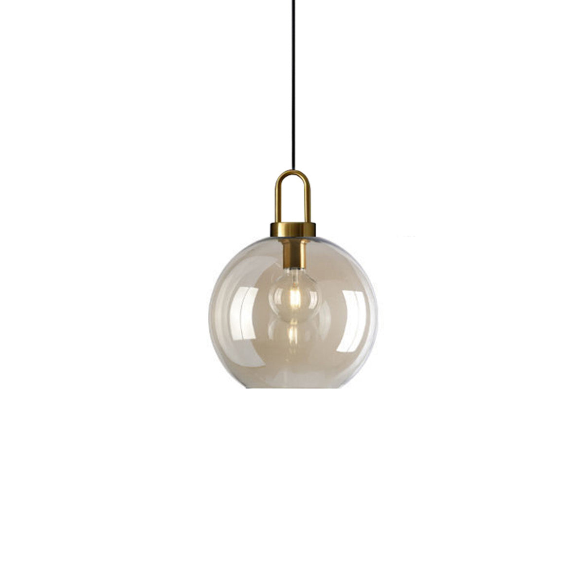 Modern Amber Glass Pendant Light – Minimalist Nordic Hanging Lamp | heparts