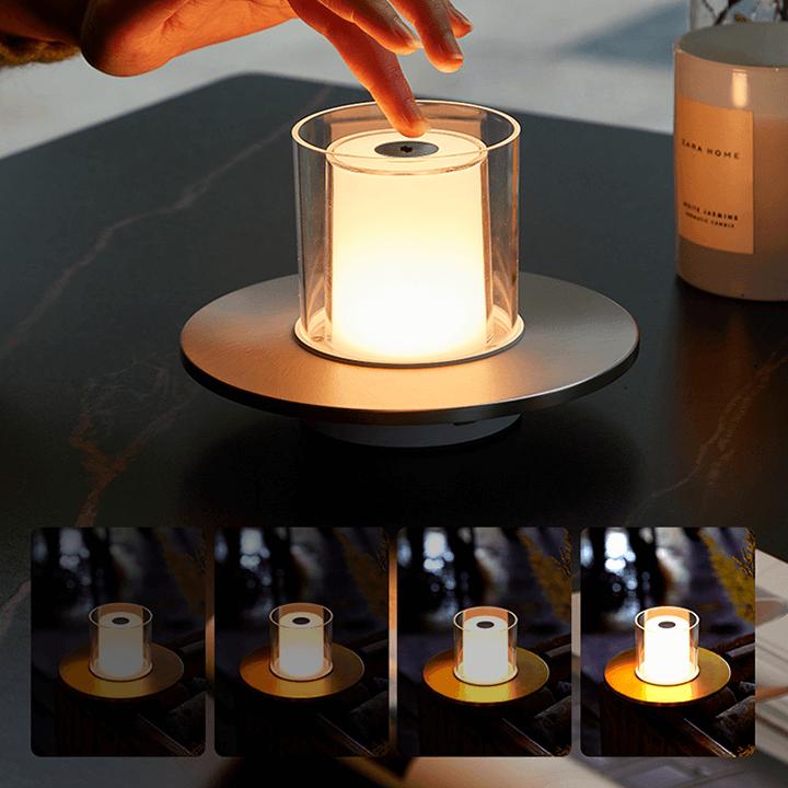 Modern LED Induction Candle Light Touch Dimmable Portable Table Lamp ...