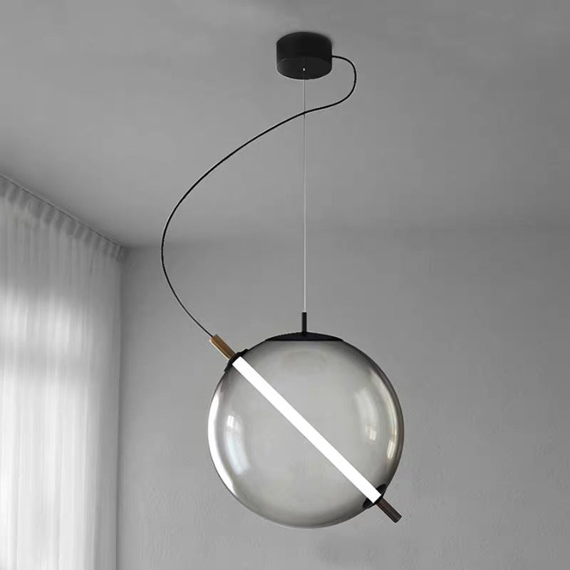 Spherical Glass Shade LED Pendant Light Fixtures | heparts