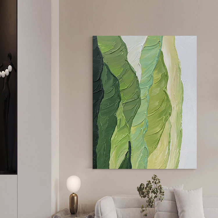 Green Wind Oil Painting Handmade Hand Painted Wall Art Abstract Home ...
