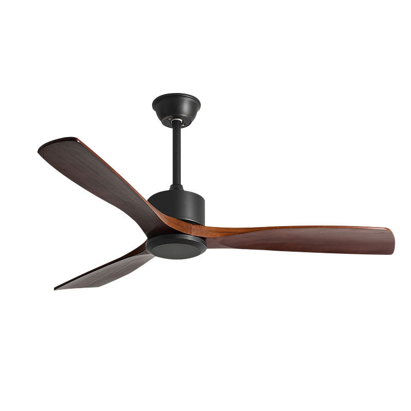 Modern 3-Blade Ceiling Fan with light Walnut Blade with Remote Control ...