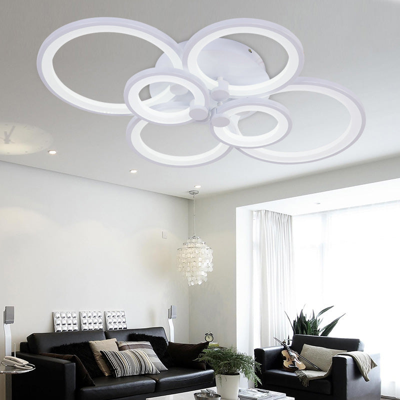 6-Head LED Integrated Modern Style Simplicity Acrylic Ceiling Lamp ...
