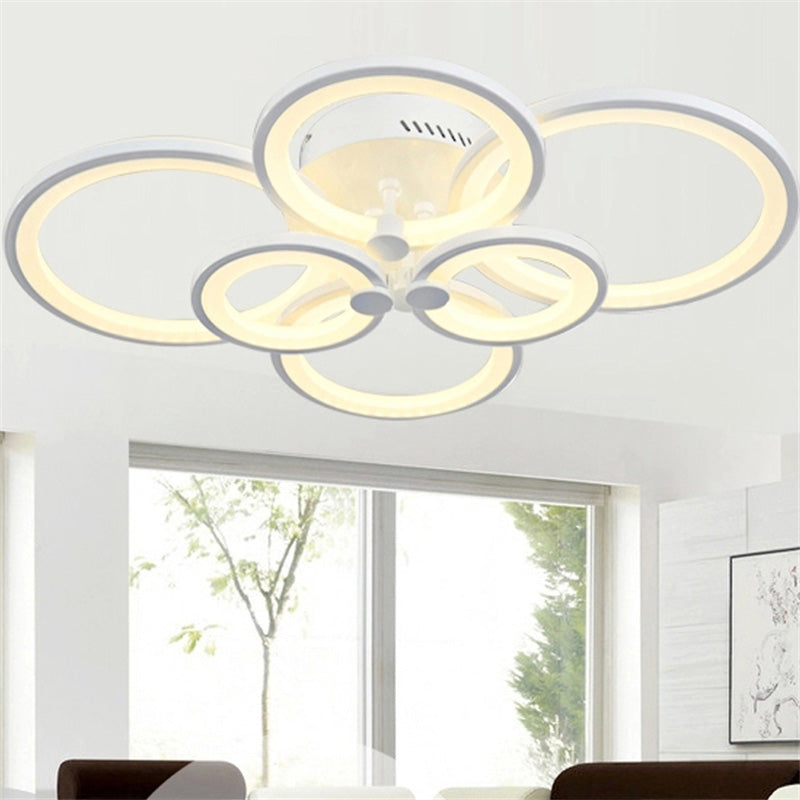 6-Head LED Integrated Modern Style Simplicity Acrylic Ceiling Lamp ...