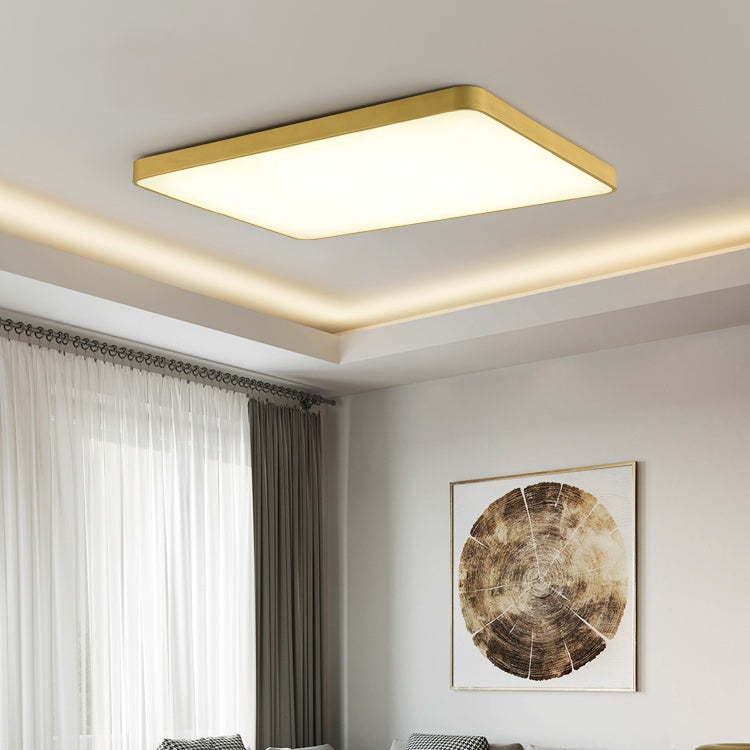60*40cm Flush Mount Rectangle Lights Downlight Solid Brass PVC Acrylic ...
