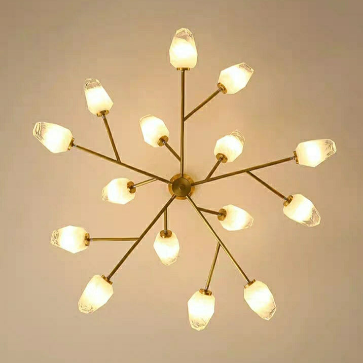6/9/12/15/18 Lights Pure Copper Crystal Lights Novelty Sputnik ...