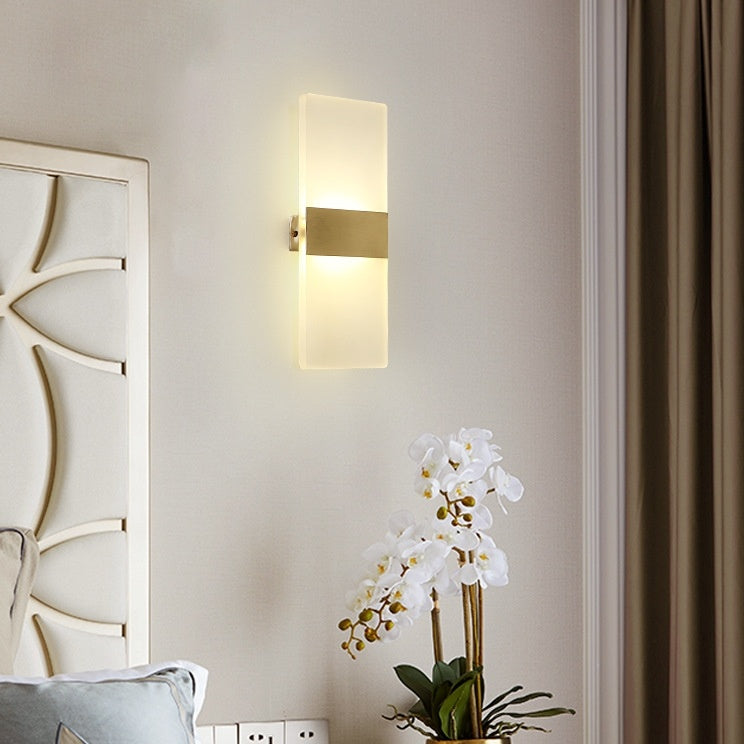 Acrylic Flat Solid Copper Sconce Wall Lights Bathroom Lights Vanity ...