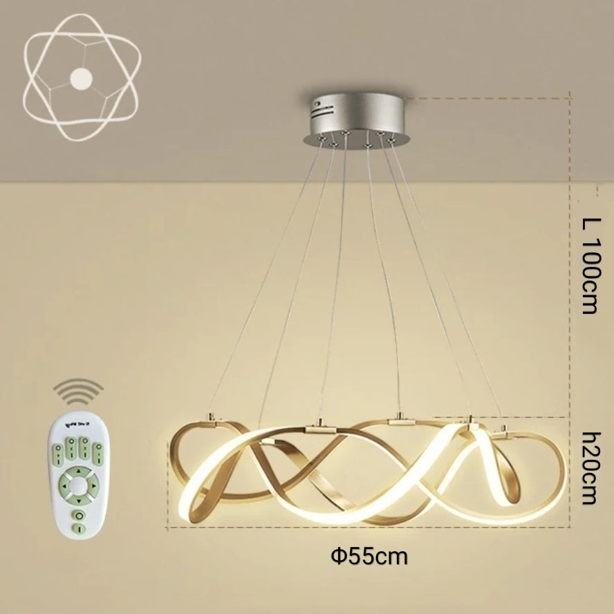 Circular Pendant Light Modern Chandelier Pendant Light LED Dimmable ...