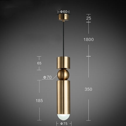 Creative Cylinder & Sphere Post-Modern Pendant Light LED | heparts