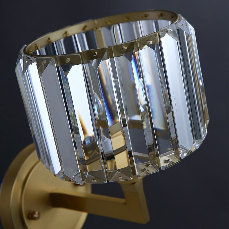 Crystal Solid Brass Sconce Wall Lights Vanity Lighting Mid Century ...