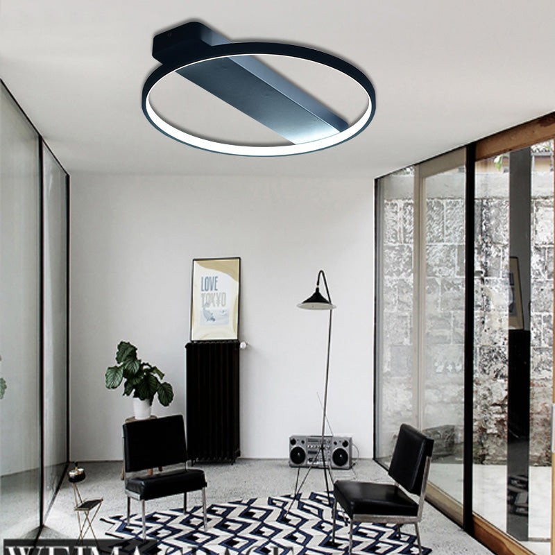 Modern Style Round Simplicity LED Integrated Ceiling Lamp Flush Mount ...