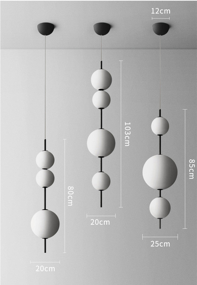 Nordic Minimalist Chandelier Modern Creative String Glass Pendant ...