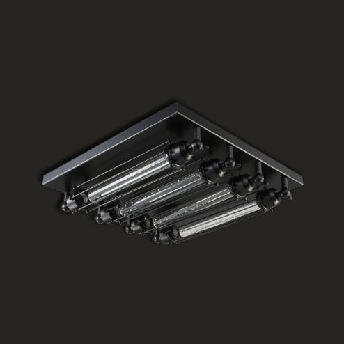 retro black light fitting