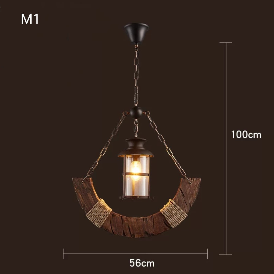 rustic wooden lighting